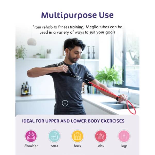 Meglio Resistance Band Tubing Set – EME Services Ltd